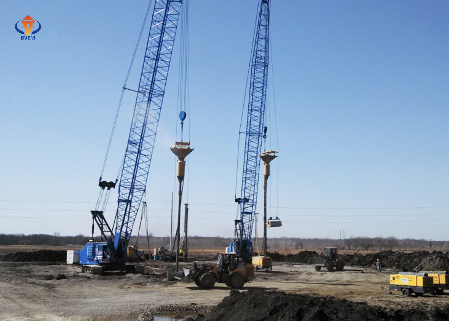 High Power 180 KW Vibroflot Equipment With Double Lock Pressure Stock Bin