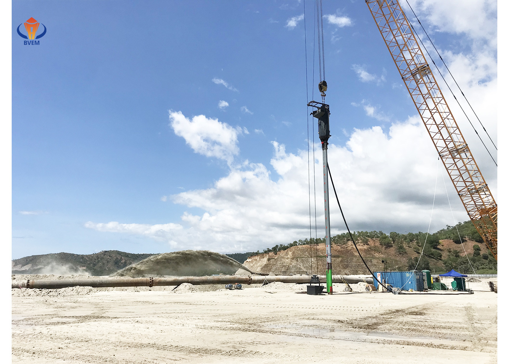 Exact Real Time Pile Diameter Controlling Equipment For Soil Improvement