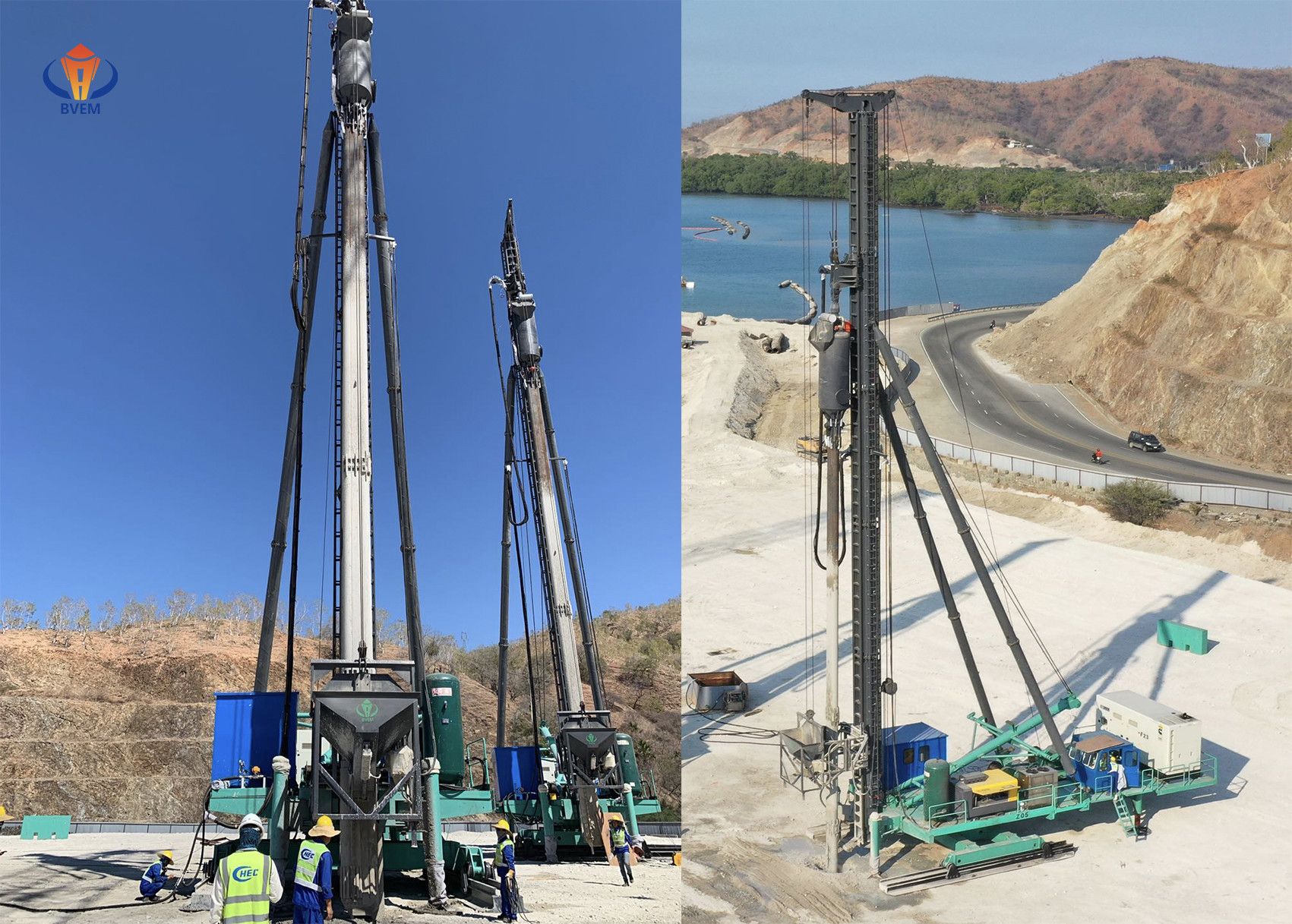 Efficient 180kW Vibroflotation Compaction Machine Bottom Feed Vibro Float